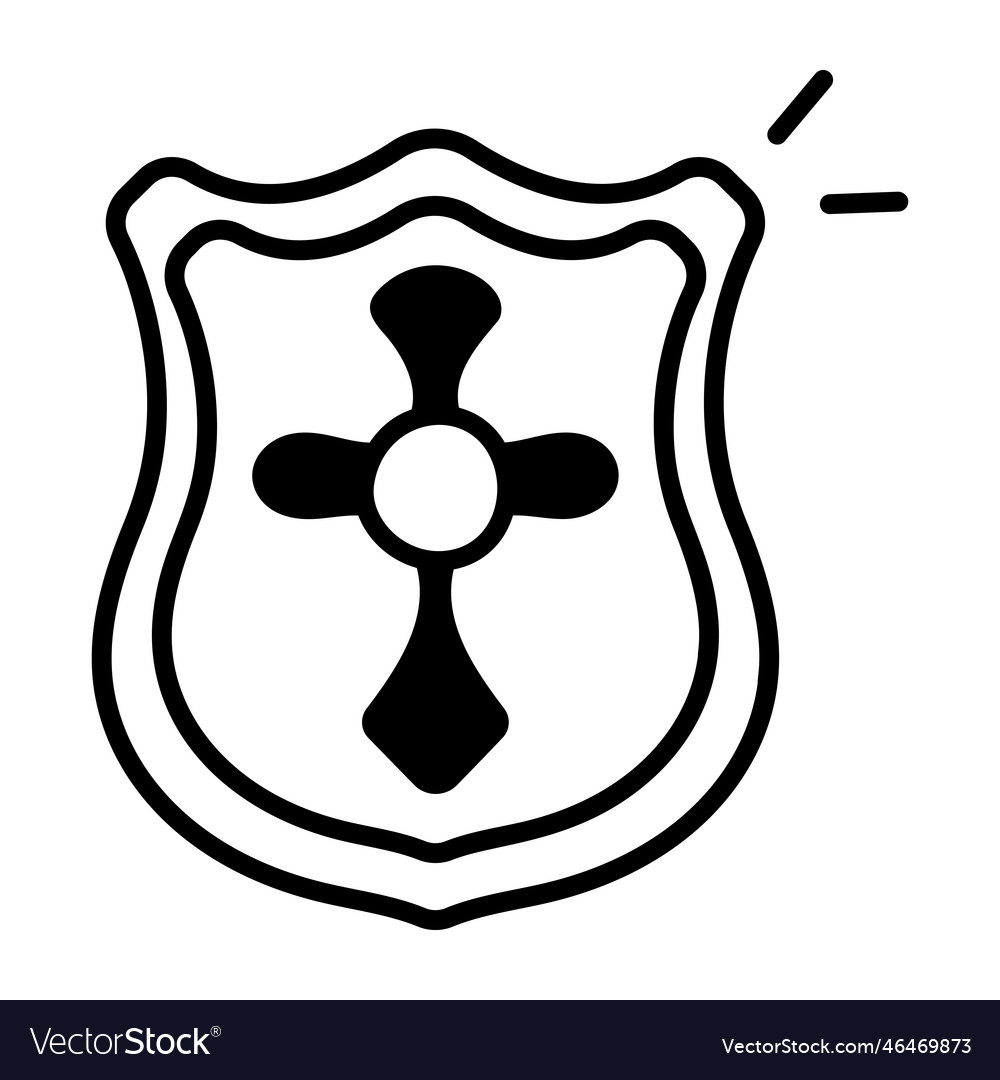 Cross shield Royalty Free Vector Image - VectorStock