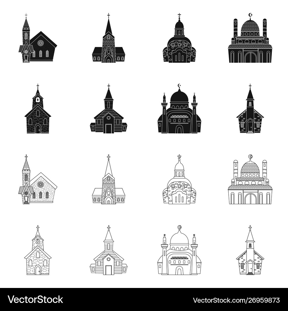 Cult and temple sign Royalty Free Vector Image