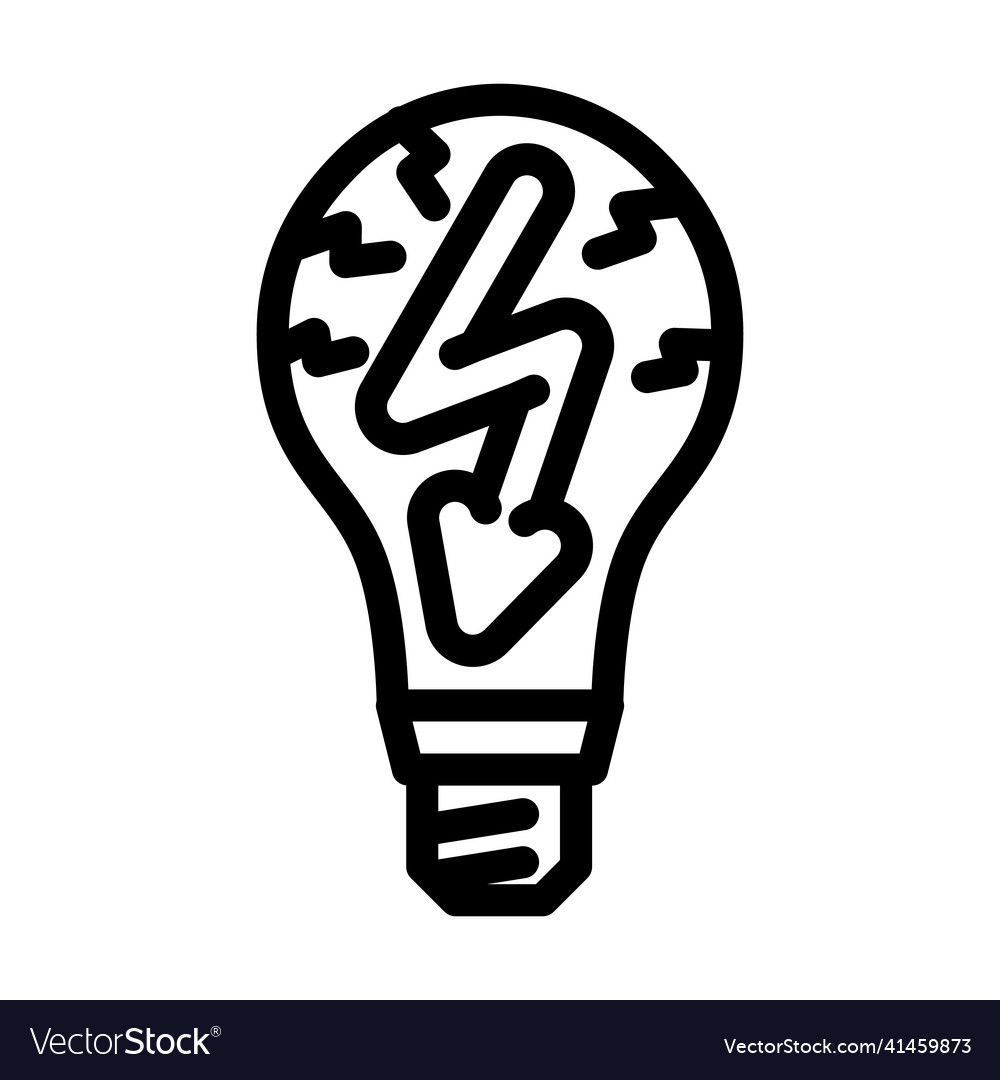 Electric light bulb line icon Royalty Free Vector Image