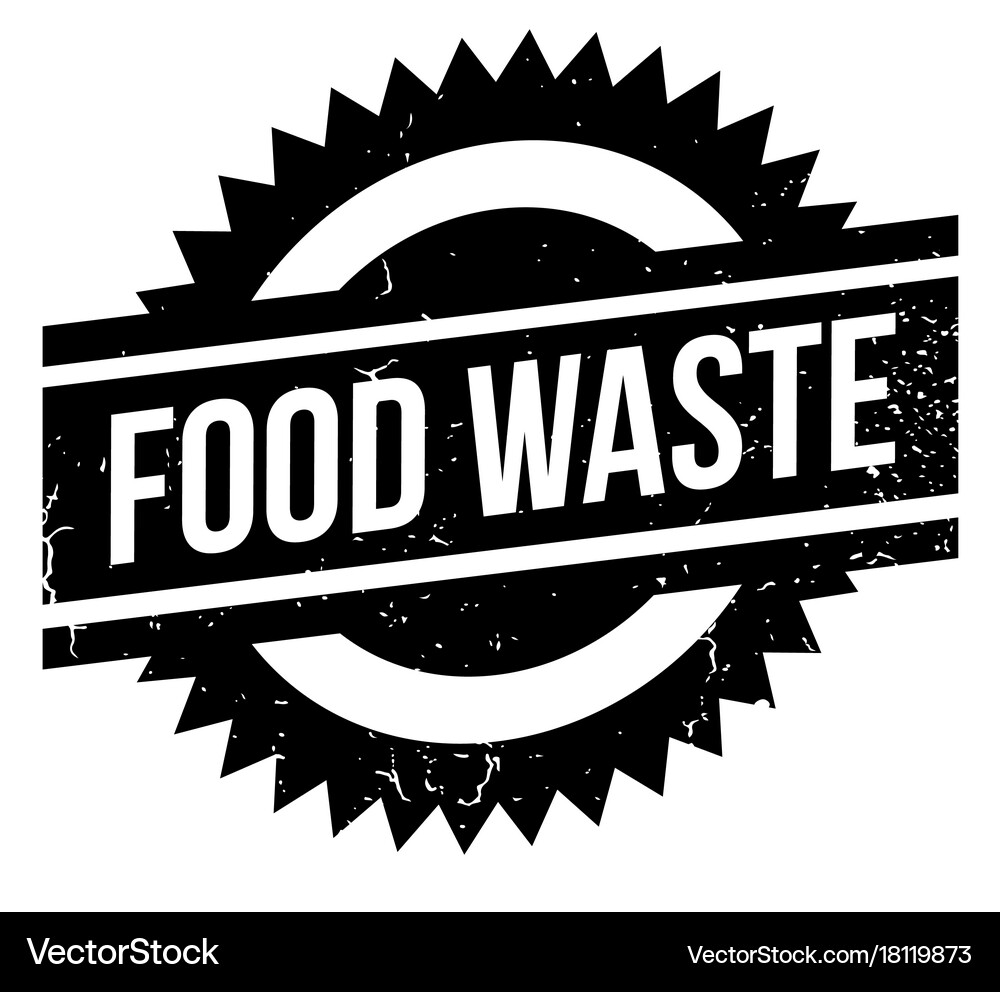 Food waste rubber stamp Royalty Free Vector Image