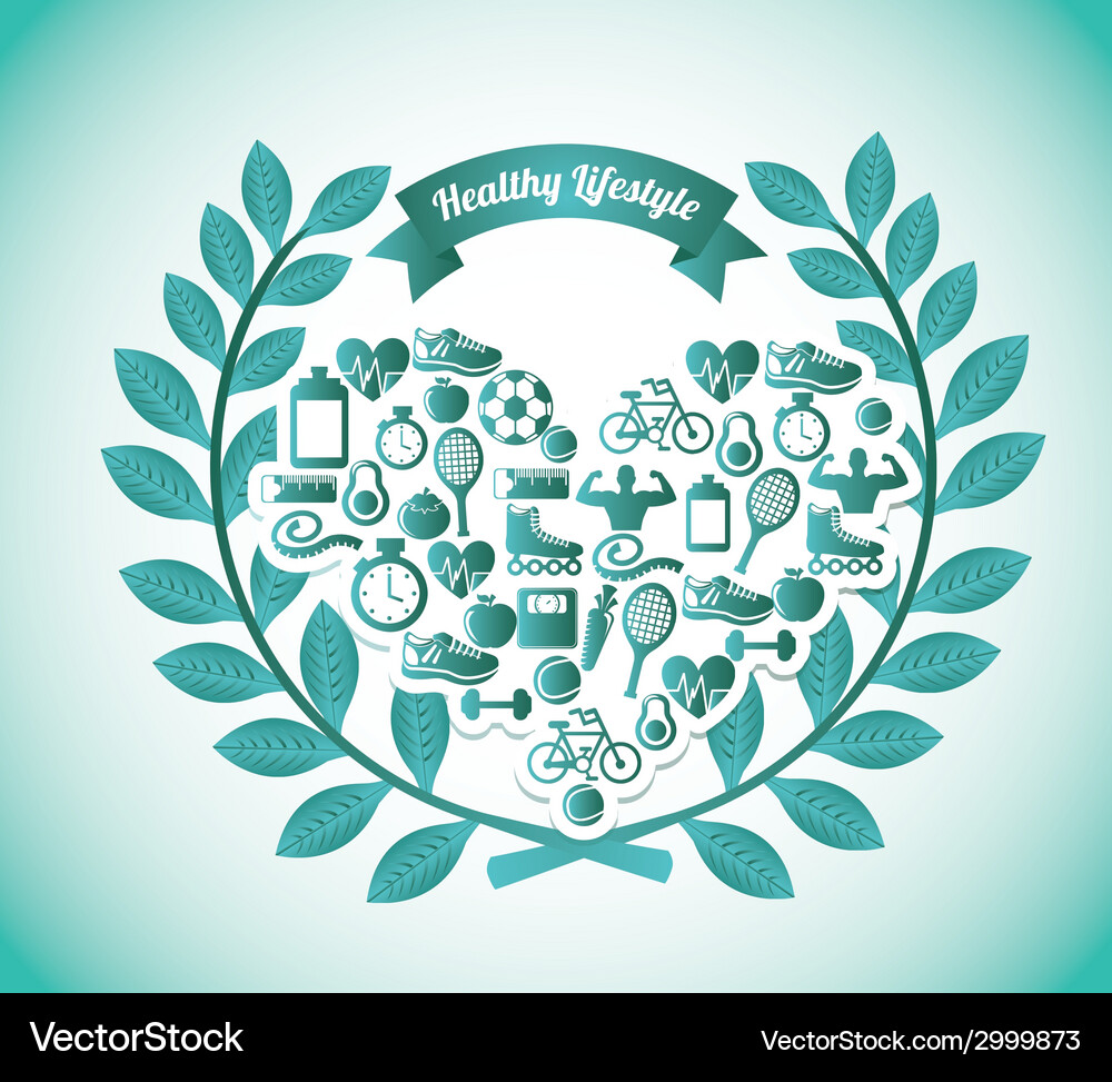 Healthy lifestyle design Royalty Free Vector Image