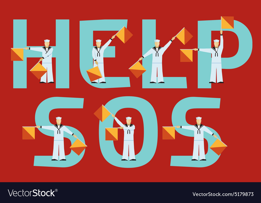 Help and sos semaphore flags Royalty Free Vector Image Help and sos semaphore flags Royalty Free Vector Image
