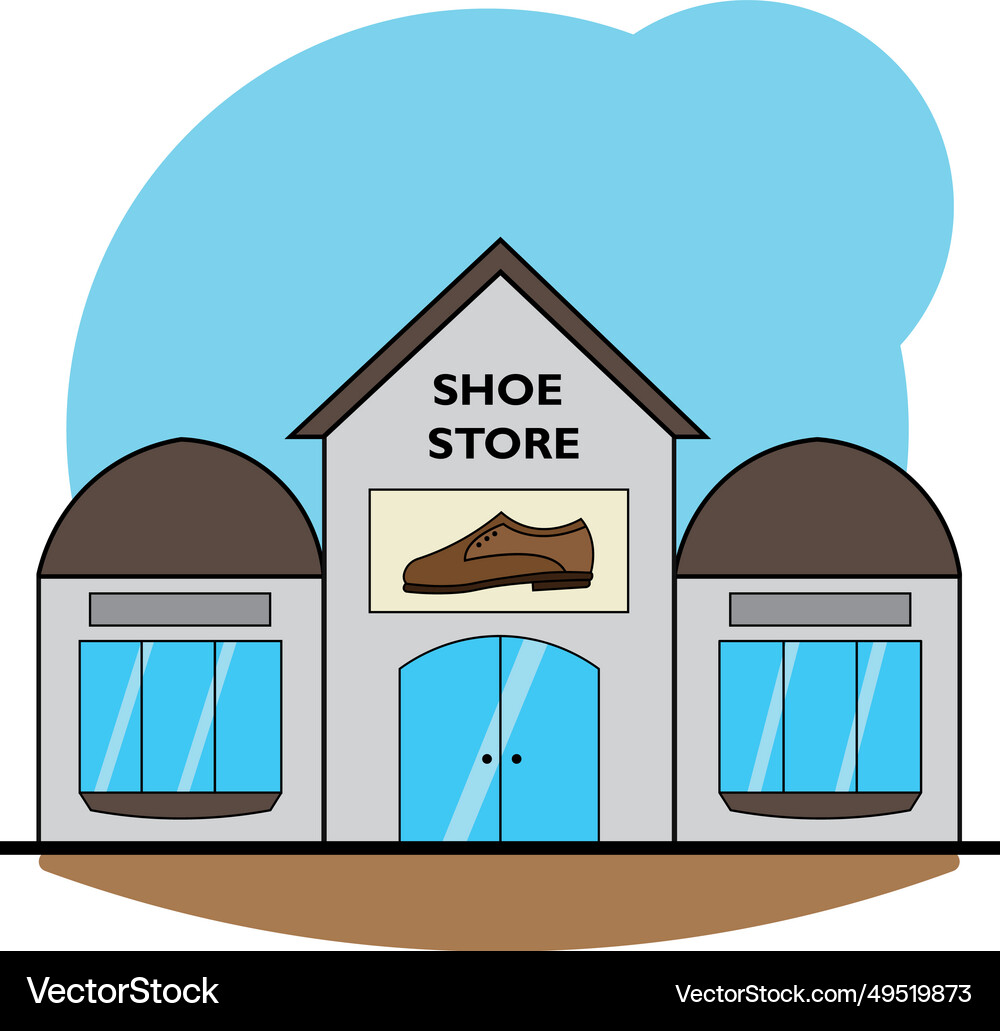 Isolated shoe store building icon Royalty Free Vector Image