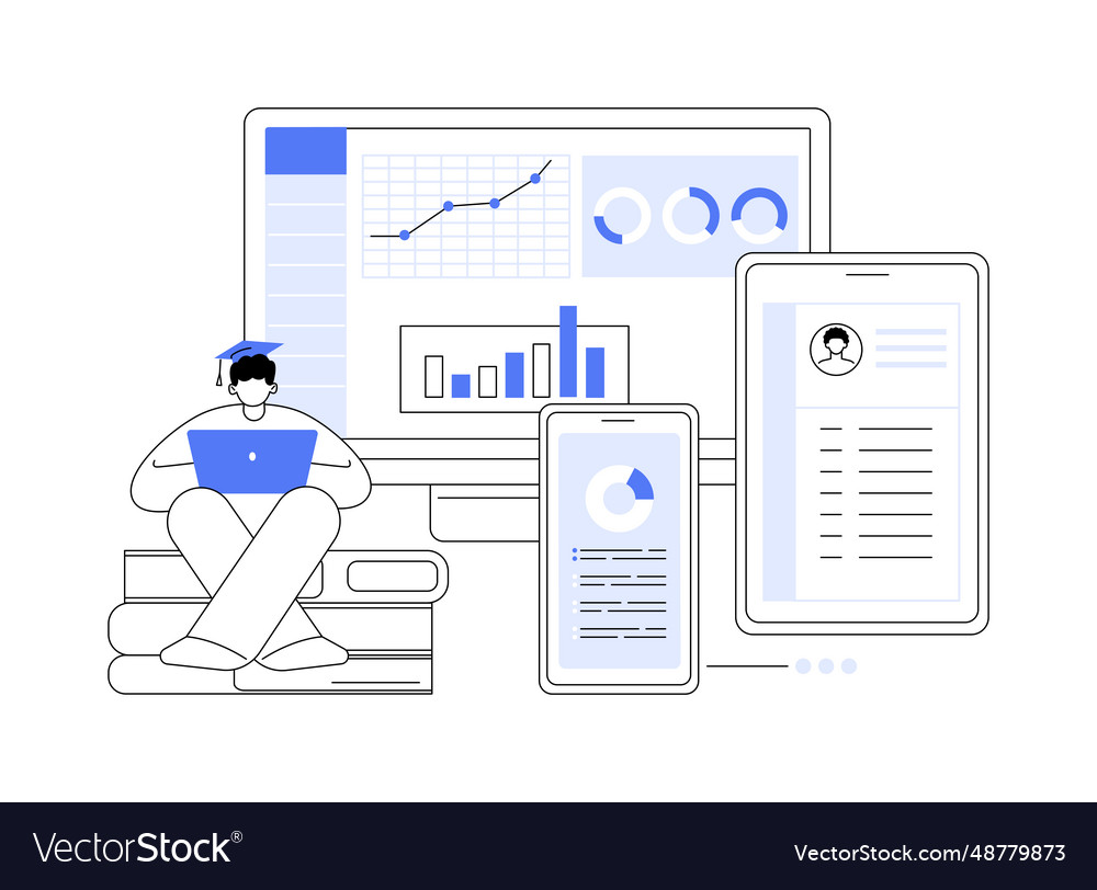 Learning progress abstract concept Royalty Free Vector Image