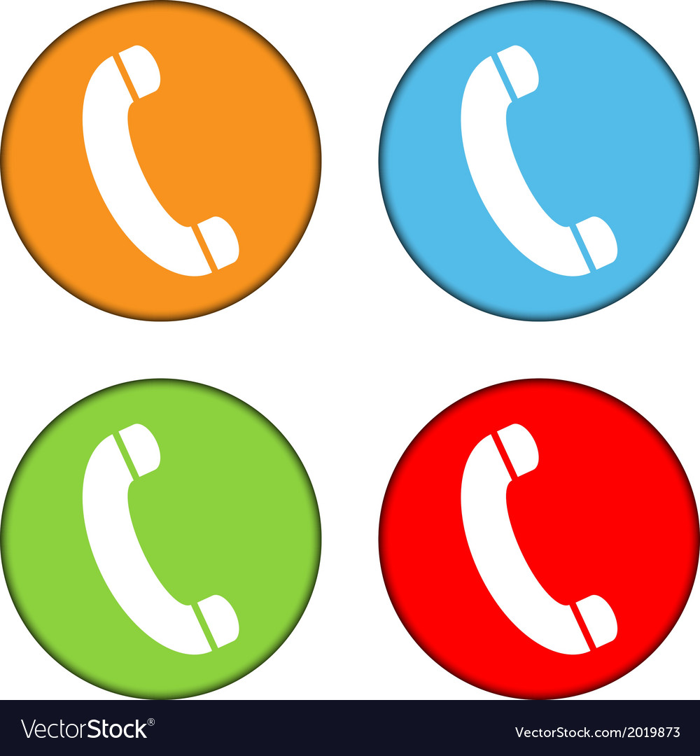 Phone button set Royalty Free Vector Image - VectorStock