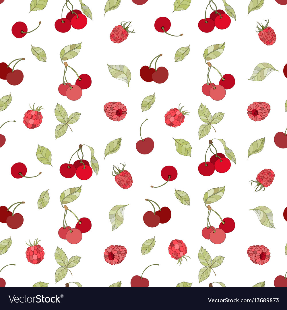 Seamless berry pattern Royalty Free Vector Image