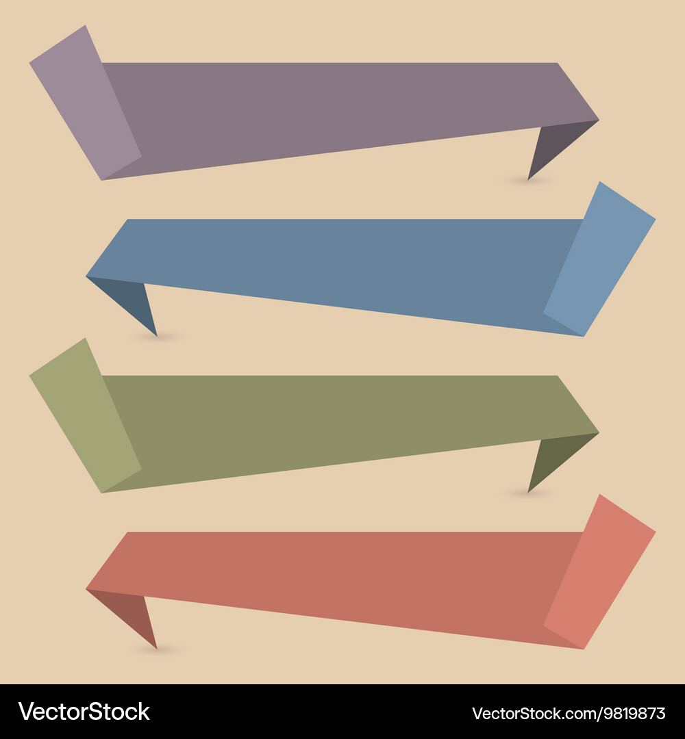 Set of paper banners Royalty Free Vector Image