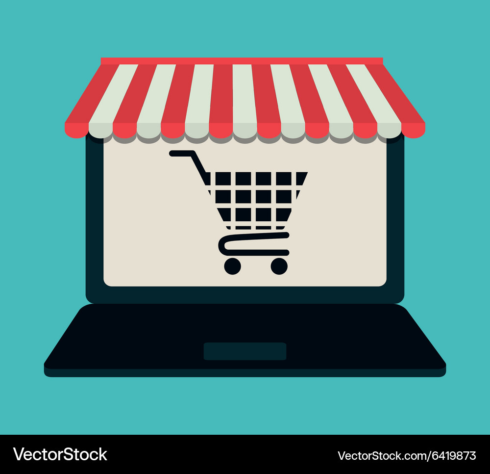 Shopping and ecommerce graphic design with icons Vector Image