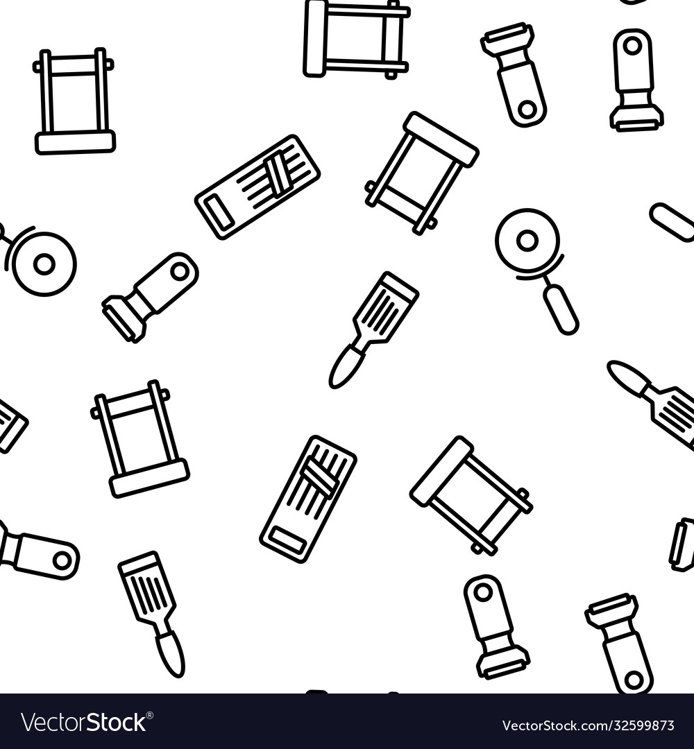 Slicer kitchenware seamless pattern Royalty Free Vector