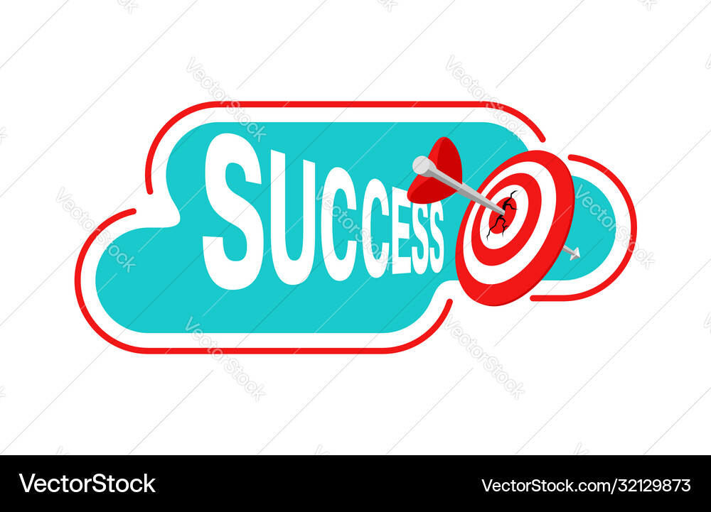 Success - business strategy and targeting Vector Image
