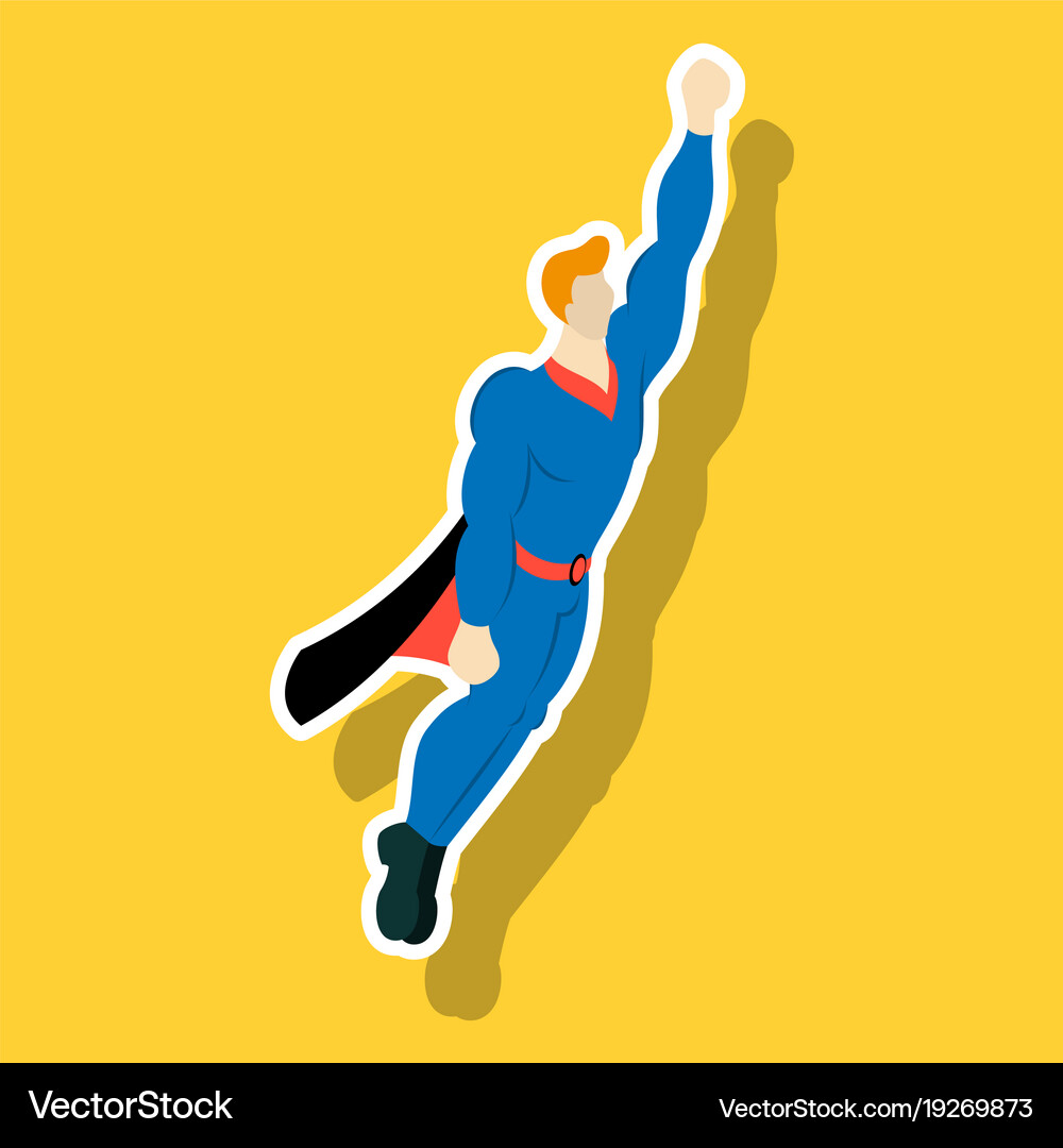 Superhero cartoon icon with superman Royalty Free Vector