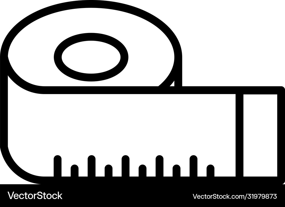 Tape measure line style icon Royalty Free Vector Image