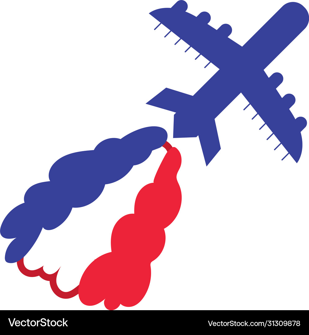 Airplane flying hand draw style icon Royalty Free Vector