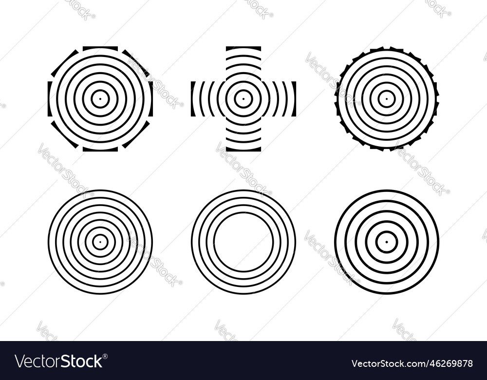 Circle and cross elements Royalty Free Vector Image
