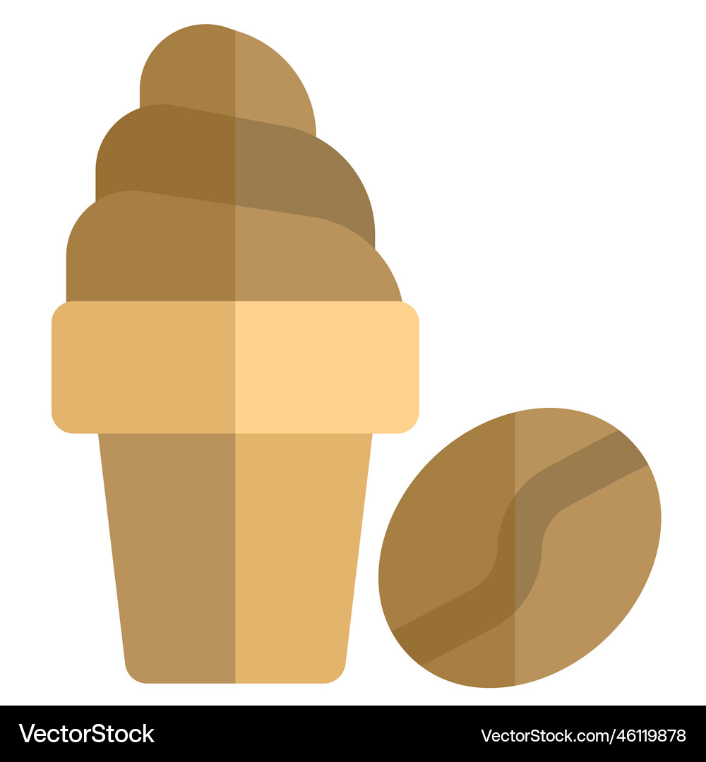 Delicious coffee flavored creamy softy Royalty Free Vector
