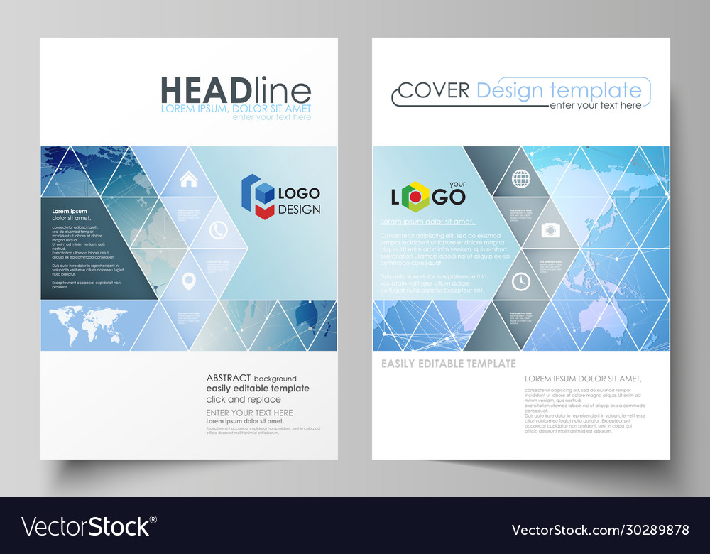 Editable layout two a4 format Royalty Free Vector Image