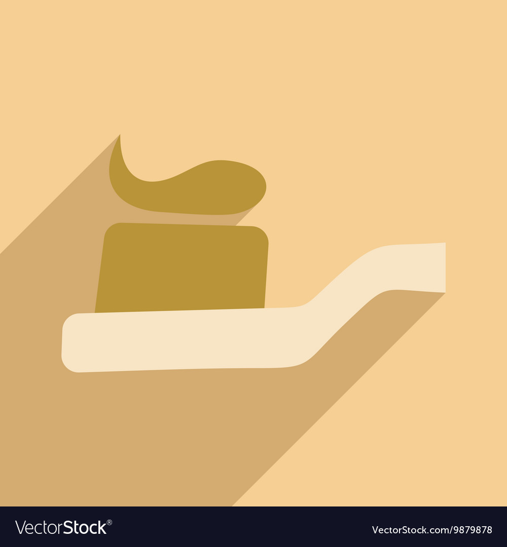 Flat with shadow icon and mobile application Vector Image