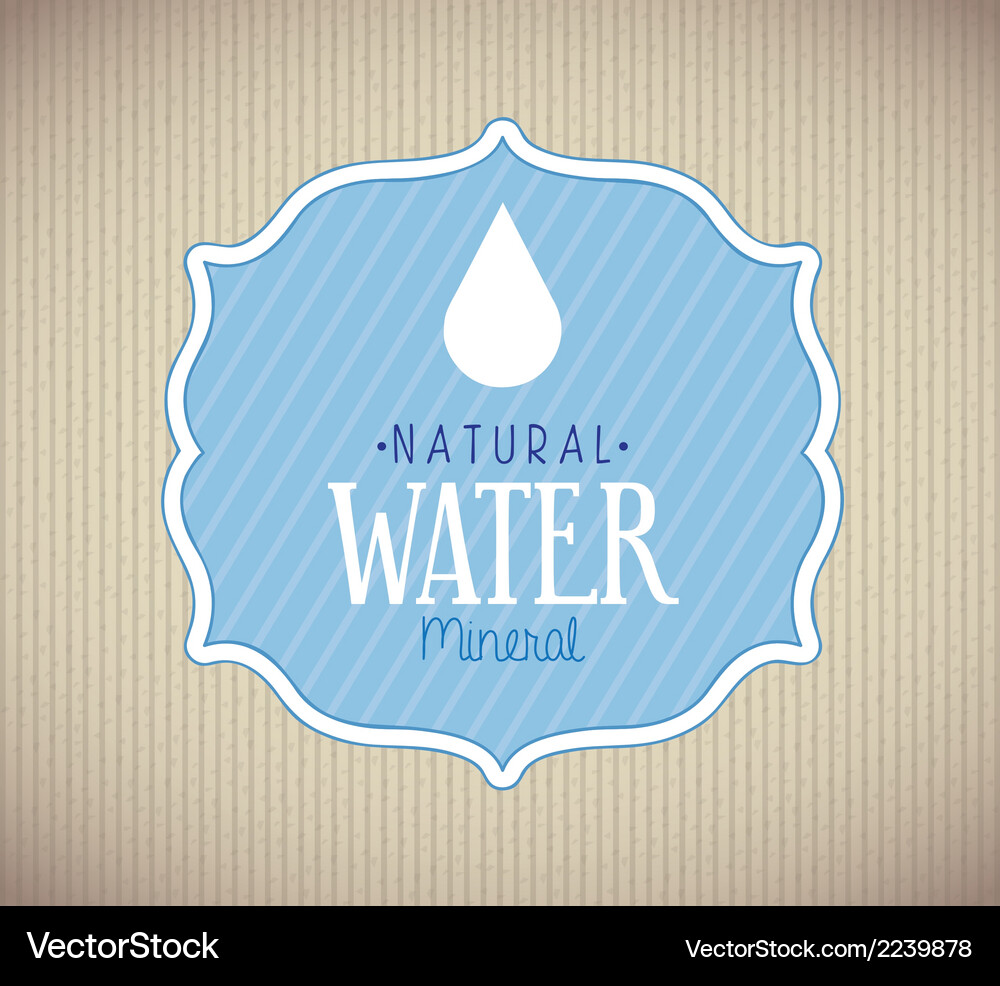 Natural water over lineal background Royalty Free Vector
