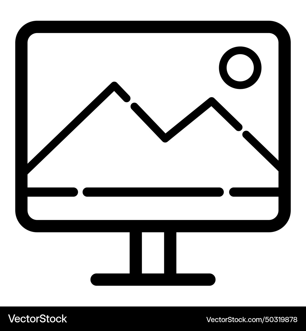 Photo editor flat icon isolated on white Vector Image