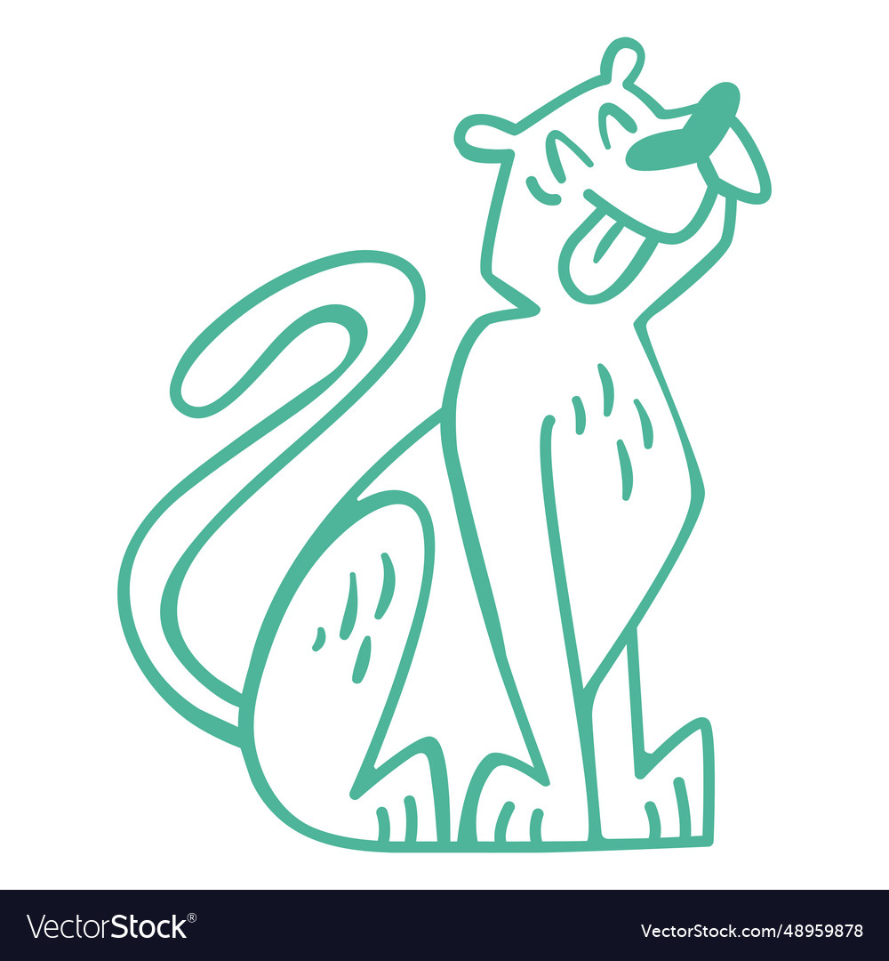 Puma stroke Royalty Free Vector Image - VectorStock