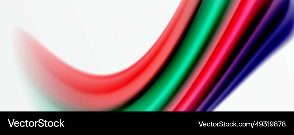 Rainbow color silk blurred wavy line background on