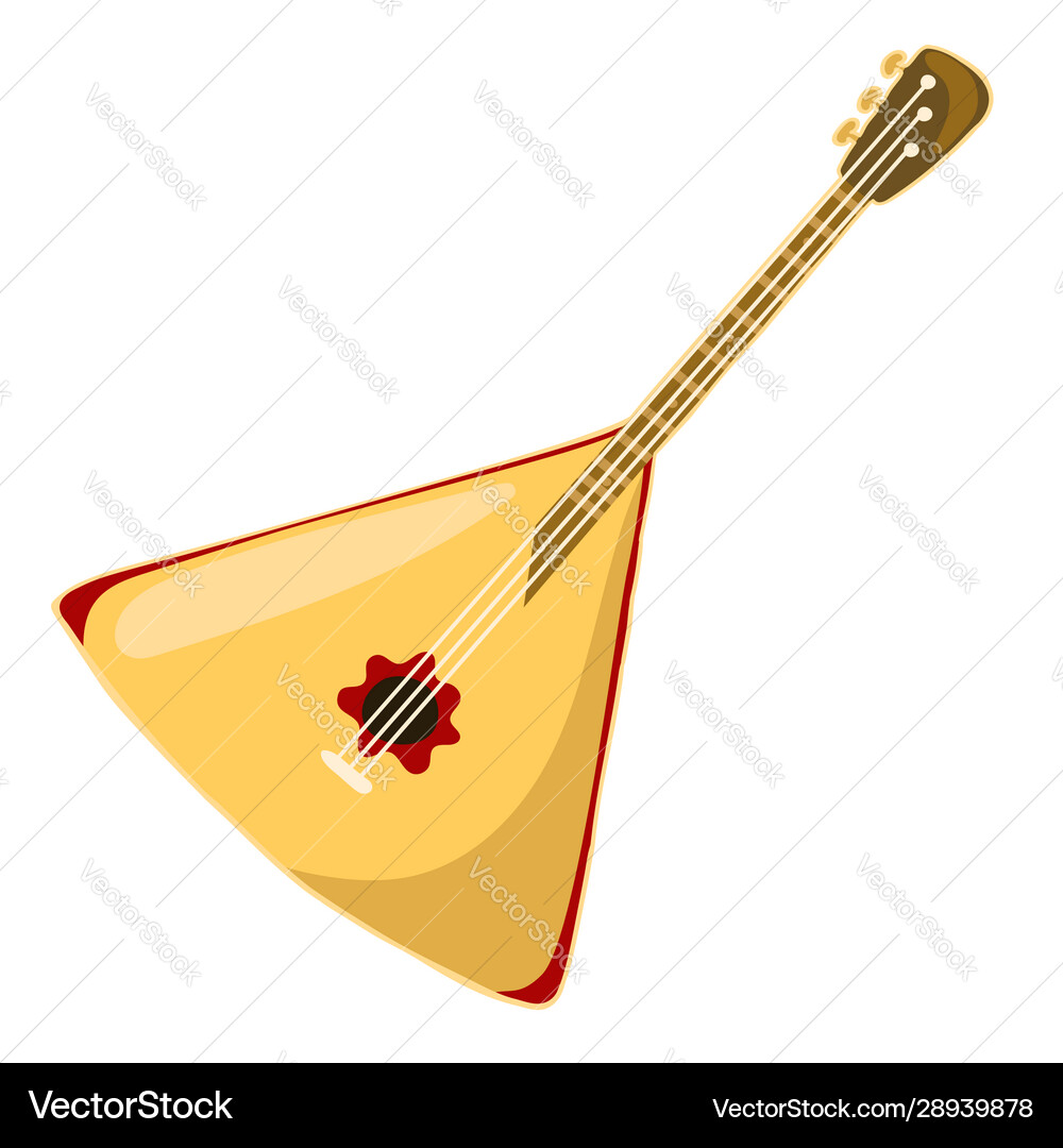 Russian balalaika isolated on a white background Vector Image