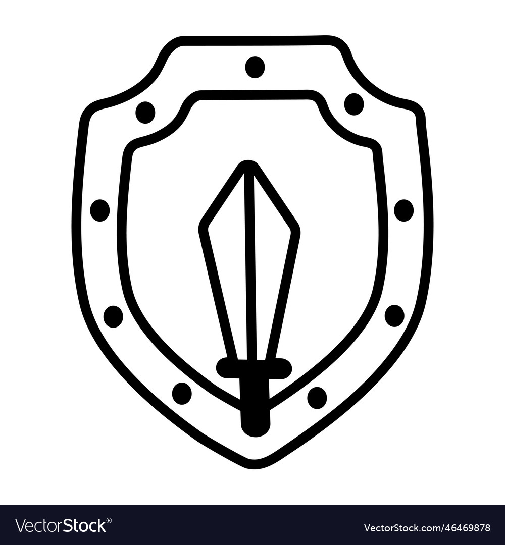 Sword shield Royalty Free Vector Image - VectorStock