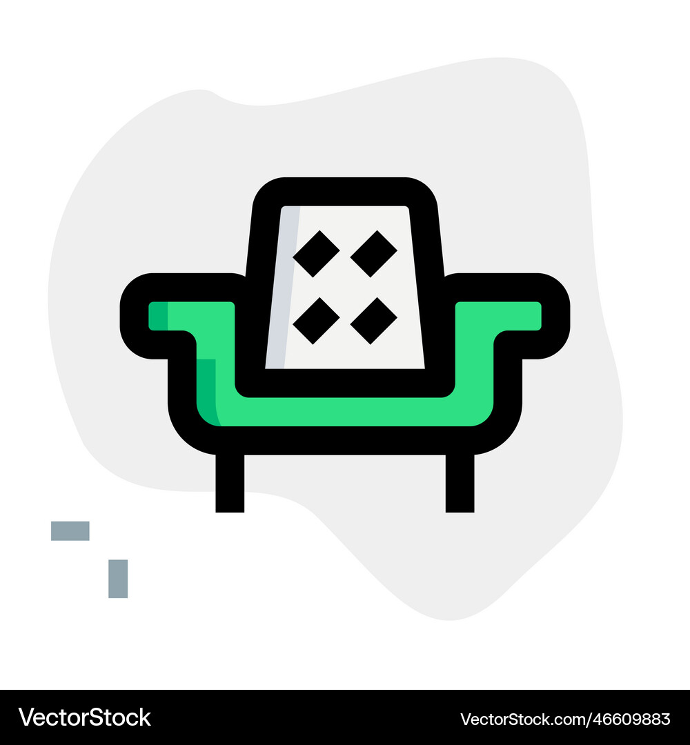 A comfy cushioned chair bergere Royalty Free Vector Image