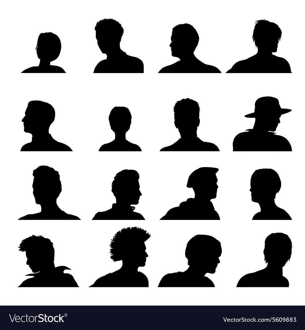 Anonymous avatar set Royalty Free Vector Image
