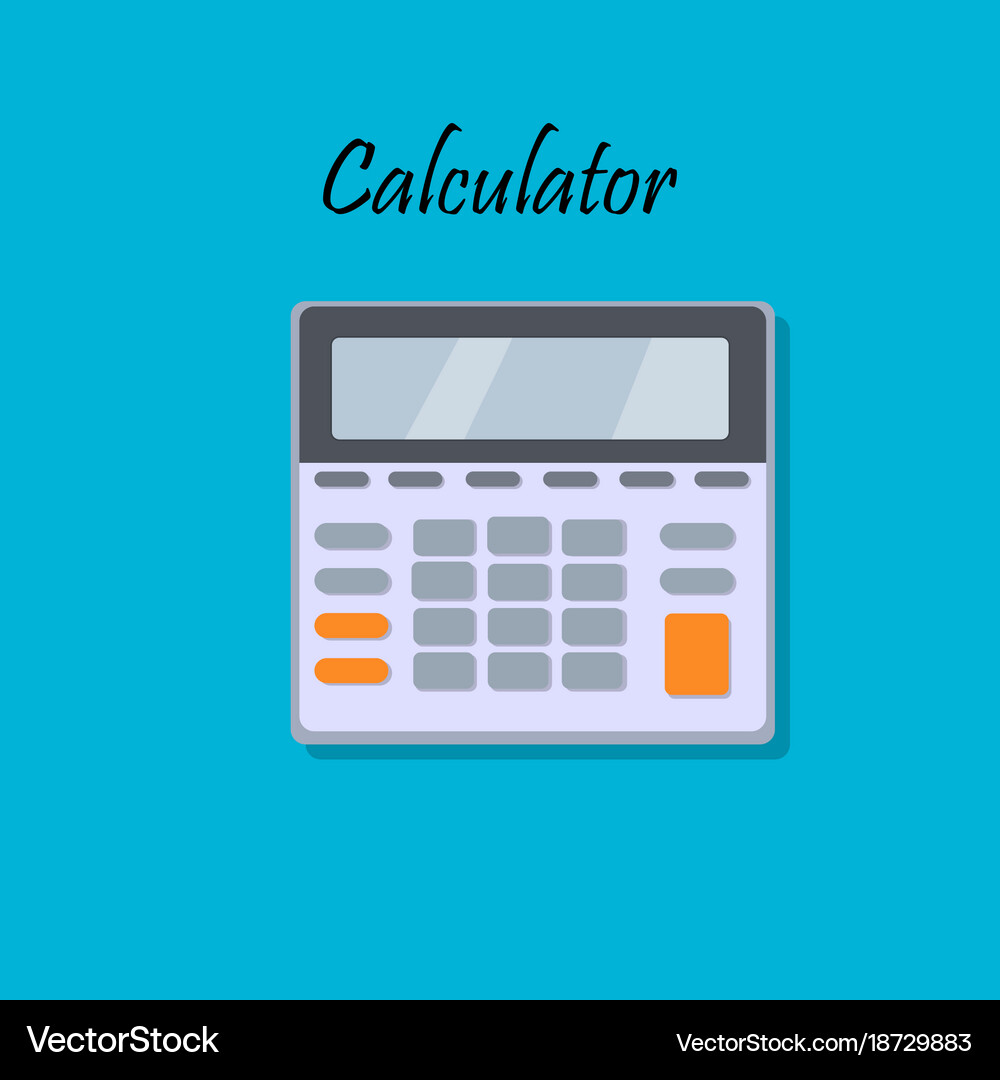 Cartoon of calculator Royalty Free Vector Image