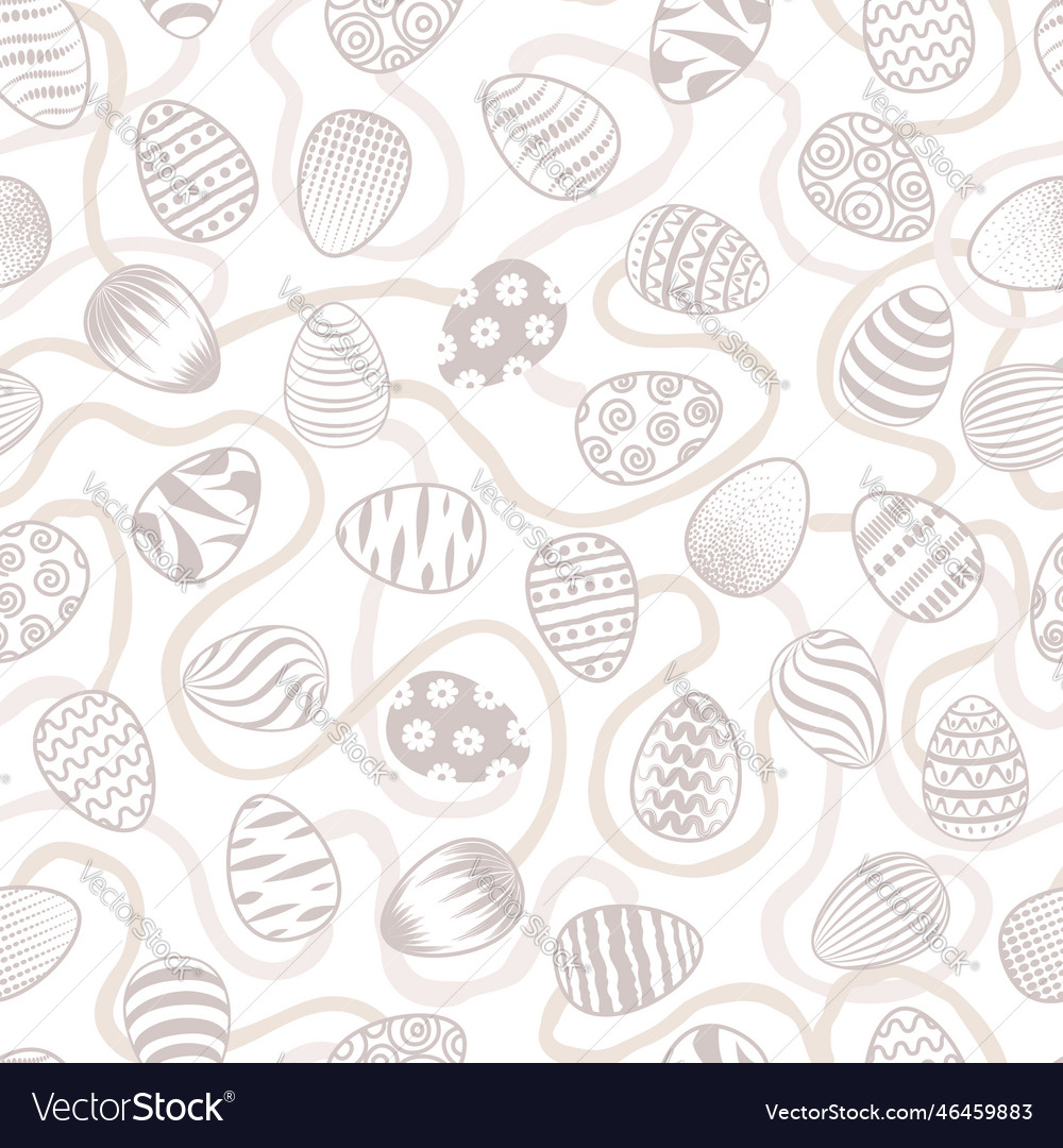 Easter egg seamless pattern spring holiday Vector Image