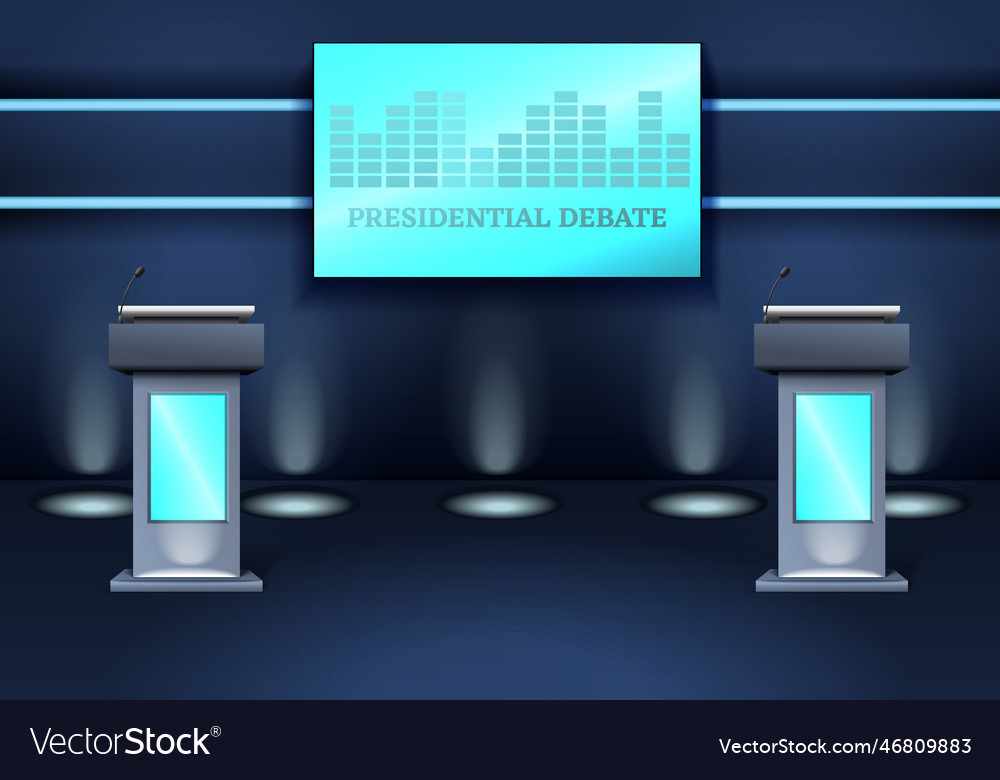 Elections voting debates composition Royalty Free Vector
