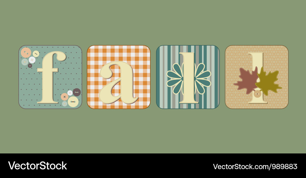 Fall lettering Royalty Free Vector Image - VectorStock