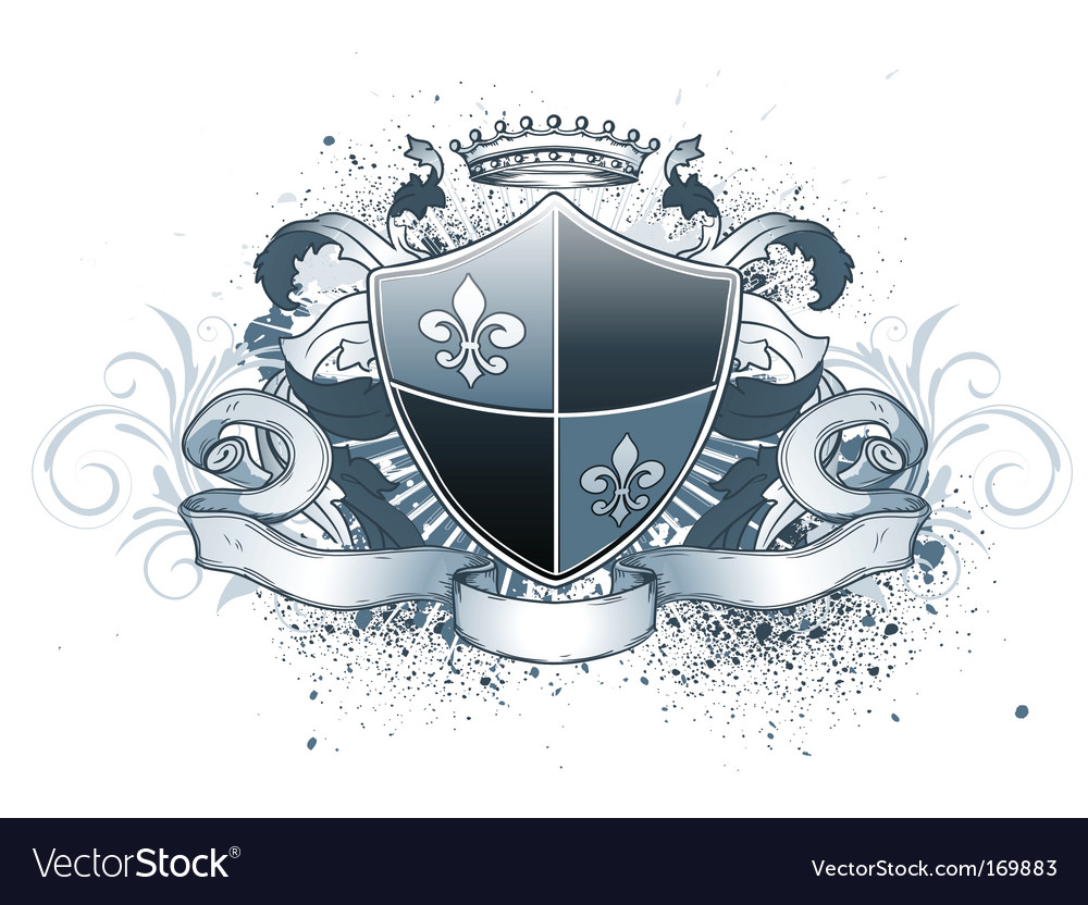 Heraldic shield Royalty Free Vector Image - VectorStock