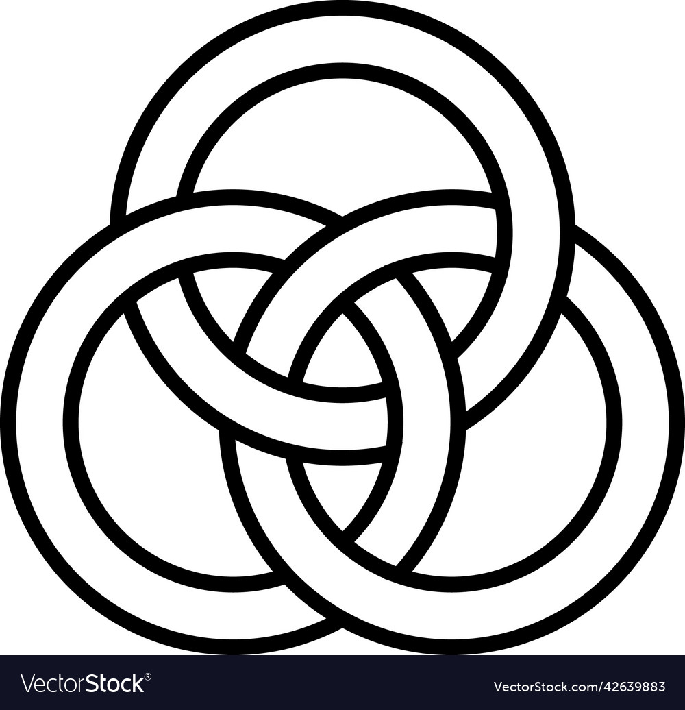 Interconnected circle logo concept three Vector Image