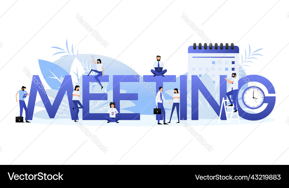 Meeting sign people design Royalty Free Vector Image