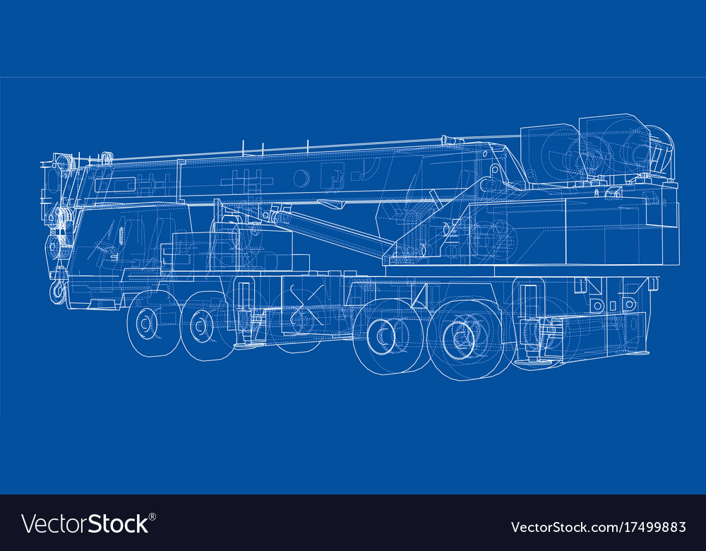Mobile crane Royalty Free Vector Image - VectorStock