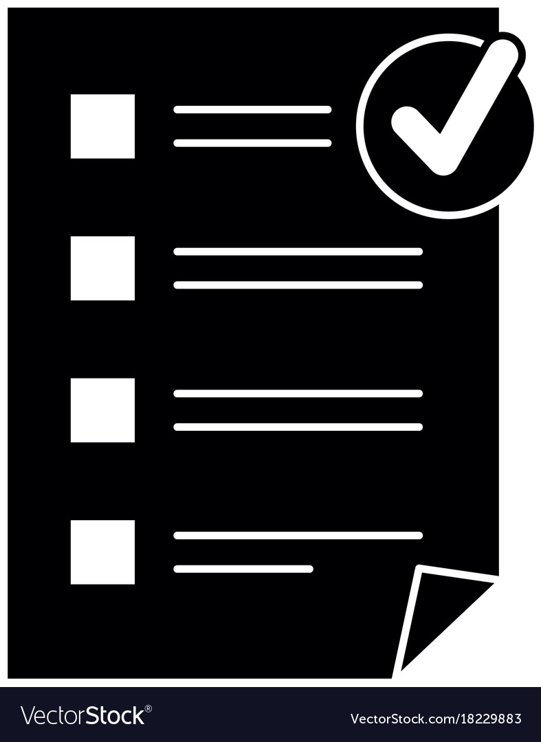 Paper document checklist icon Royalty Free Vector Image