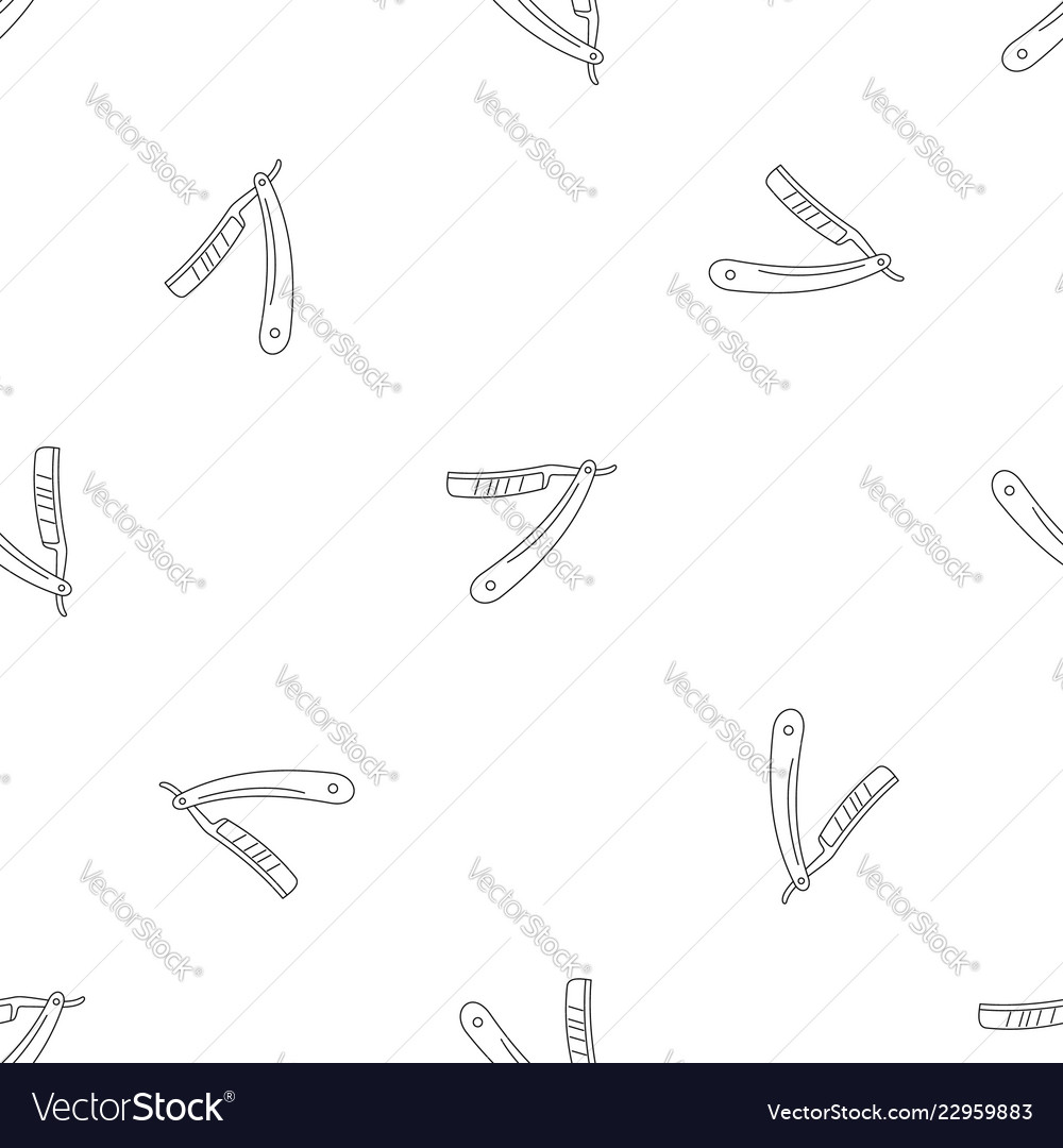 Razor blade pattern seamless Royalty Free Vector Image