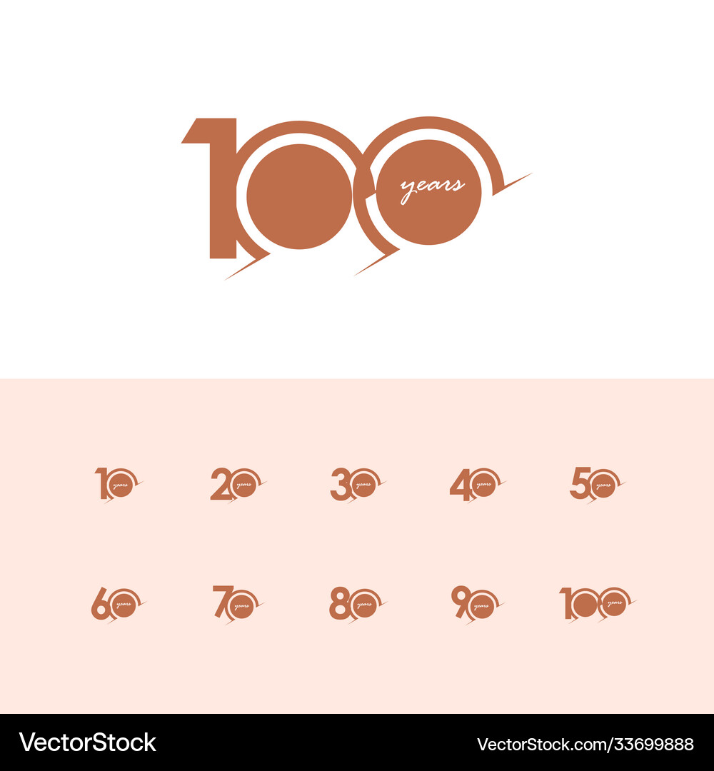 100 years anniversary celebration number template Vector Image