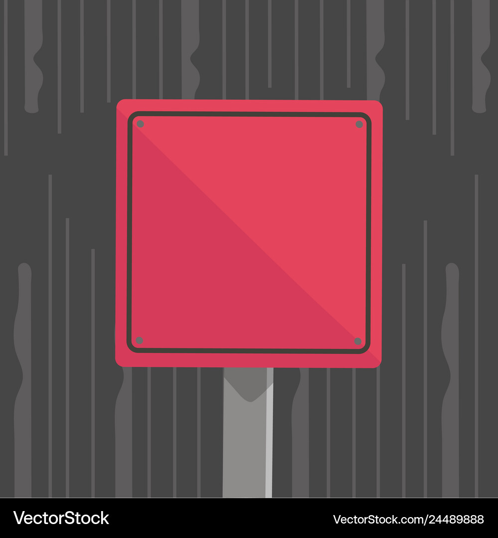 3d square blank colorful caution road sign Vector Image