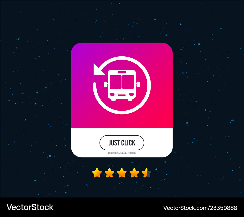 Bus shuttle icon public transport stop symbol Vector Image