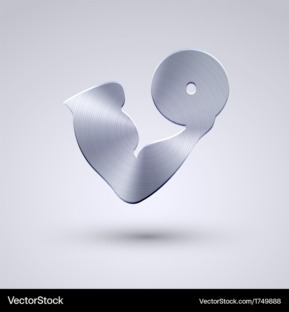 Full metal icon on blue background eps10 Vector Image