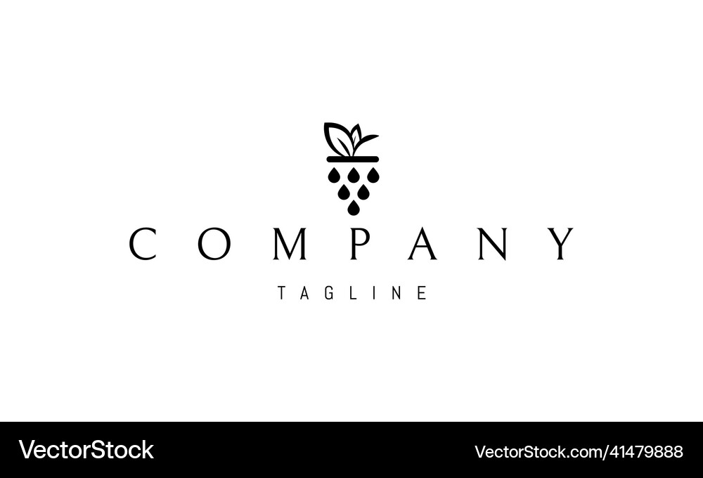 Logo on which an abstract image of a bunch Vector Image