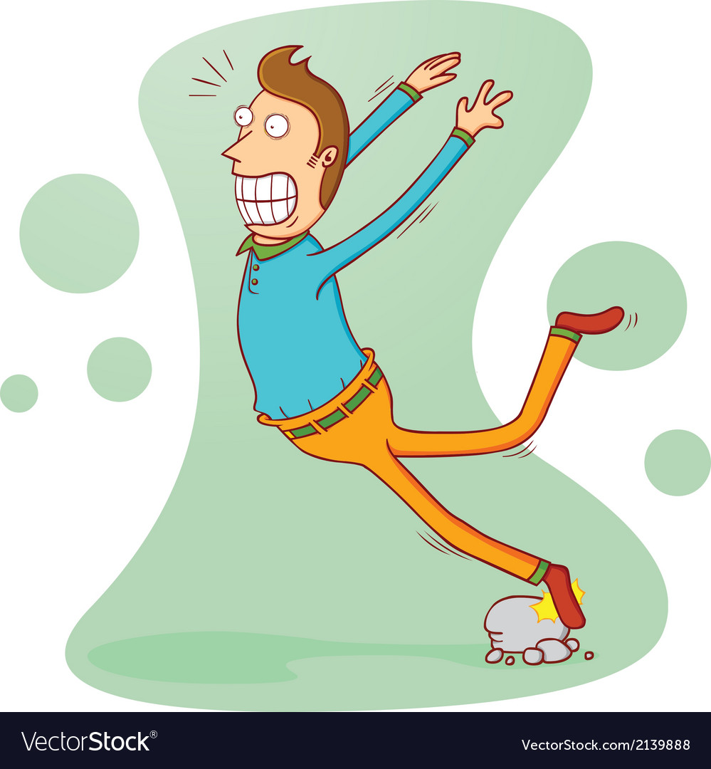 Man Falling Down - Shock! Royalty Free Vector Image