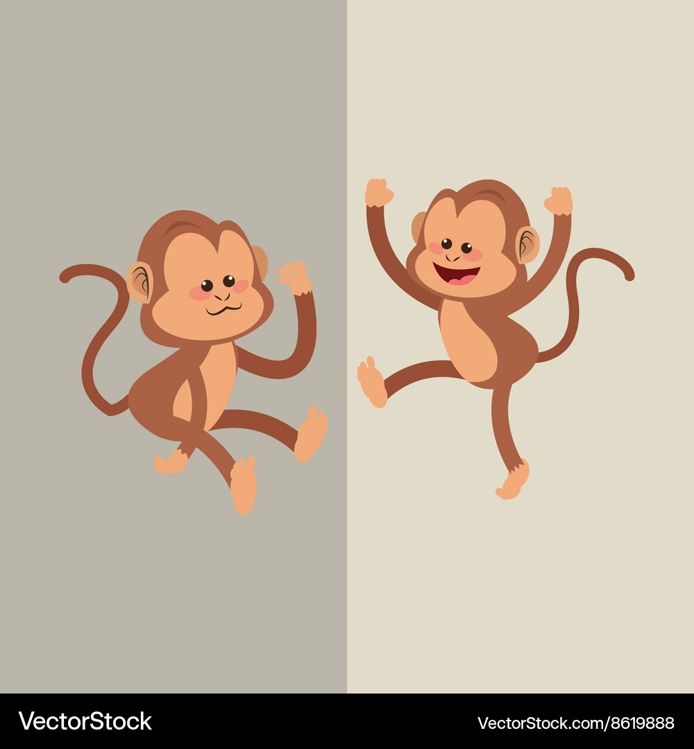 Monkey design animal and cartoon concept Vector Image