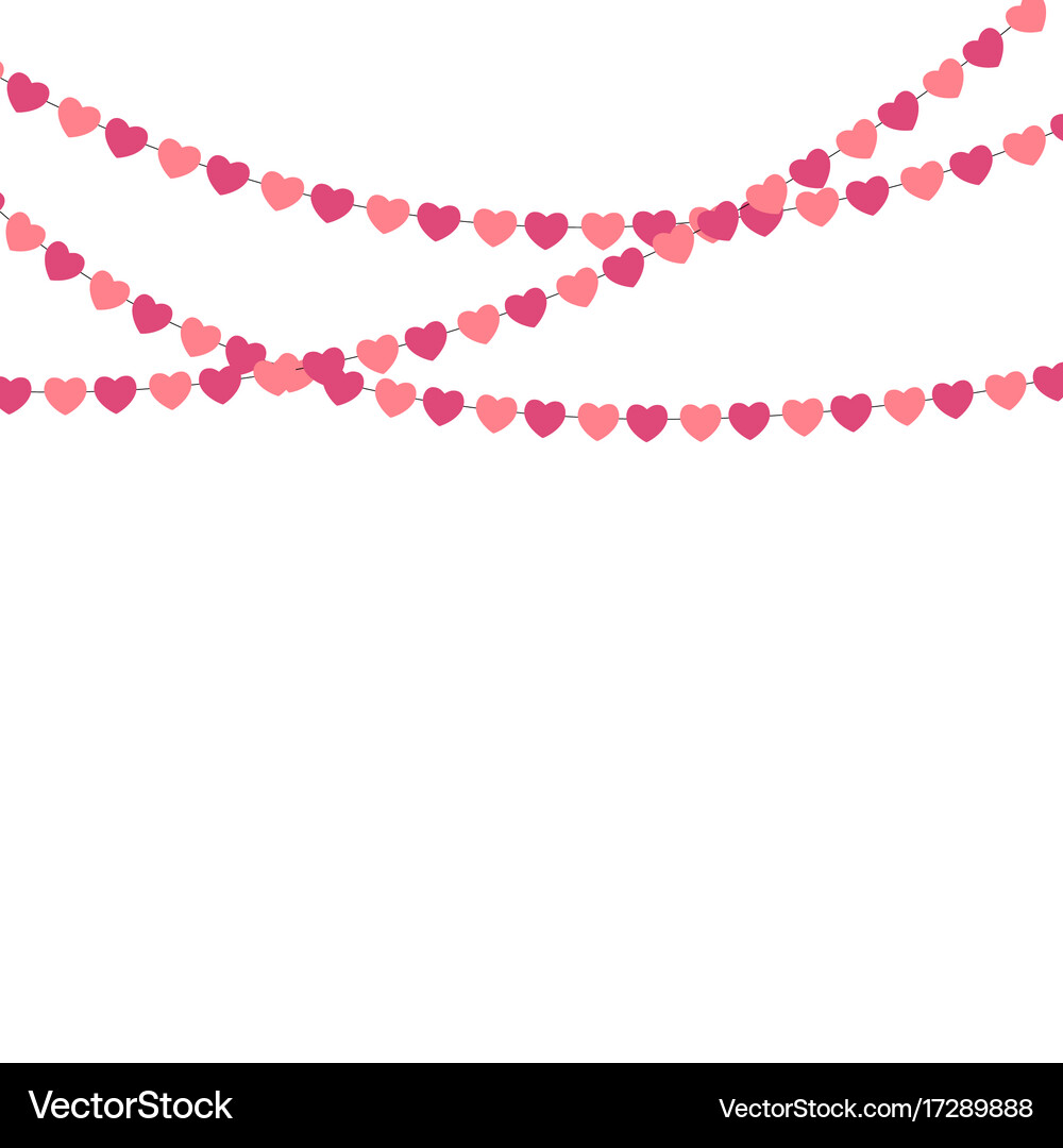 Party background with heart shape confetti Vector Image