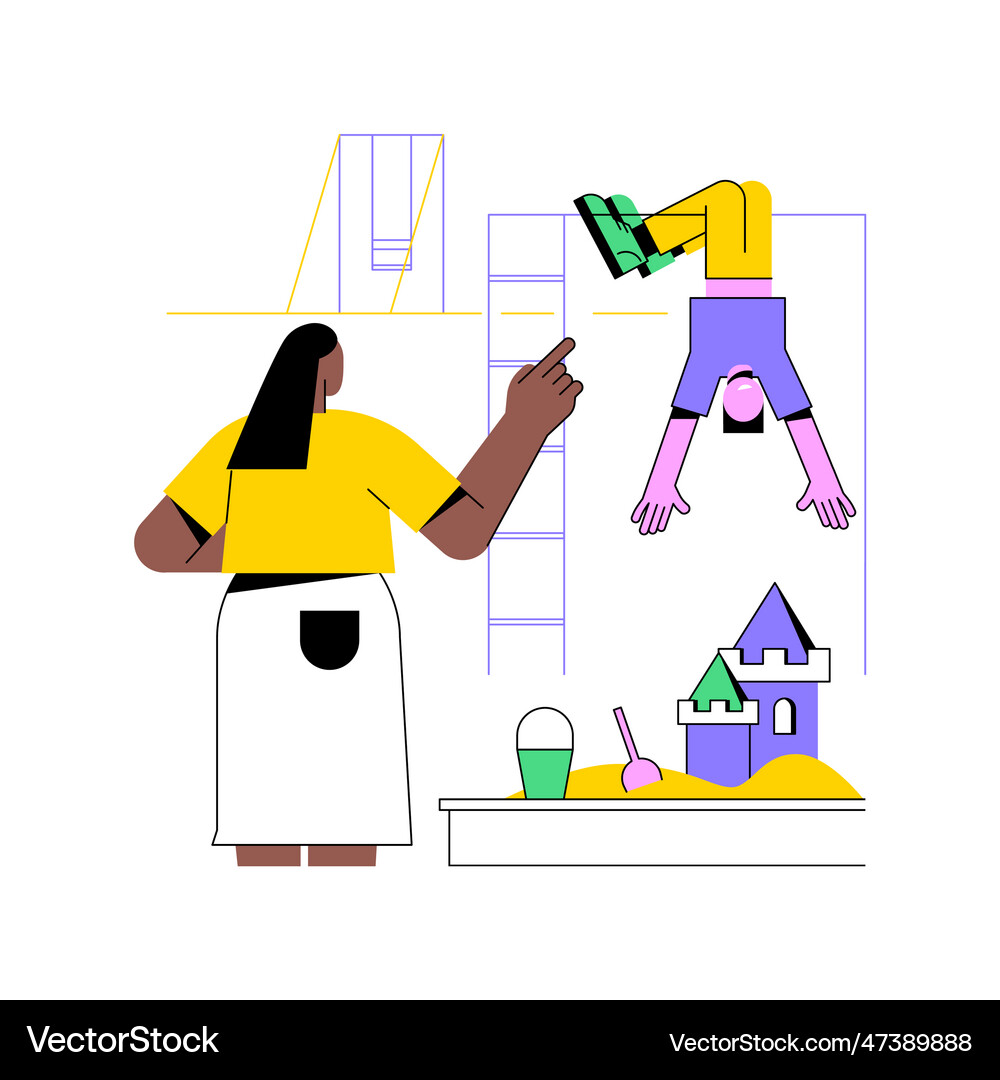 Playground facility isolated cartoon Royalty Free Vector