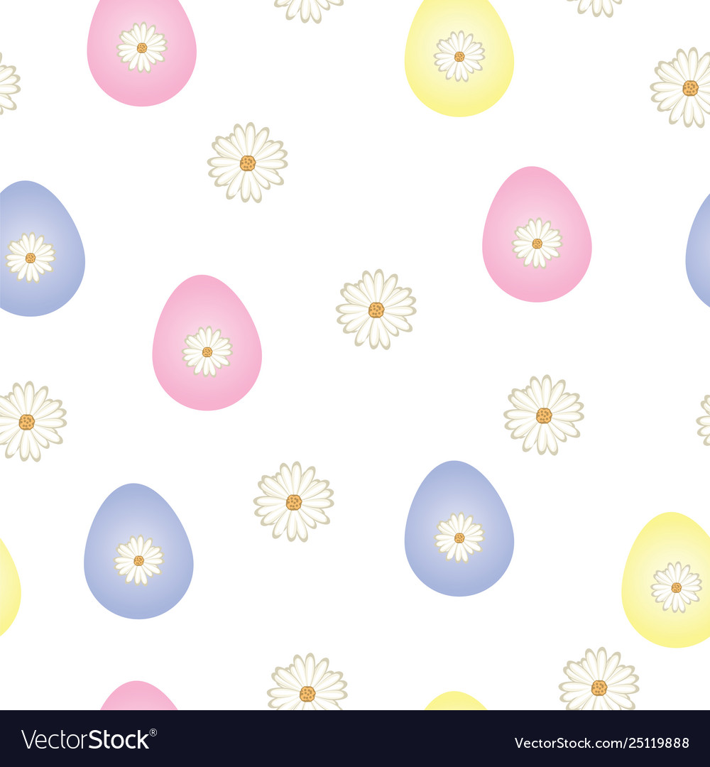 Seamless pattern with easter eggs Royalty Free Vector Image