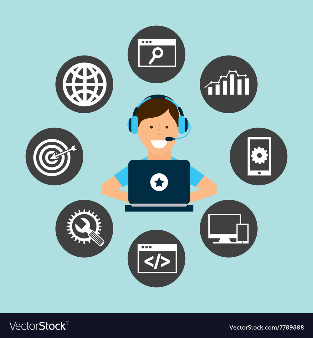 Search engine optimization design Royalty Free Vector Image